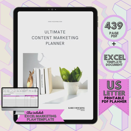 Ultimate Content Marketing Planner - US Letter size - Instant download ...