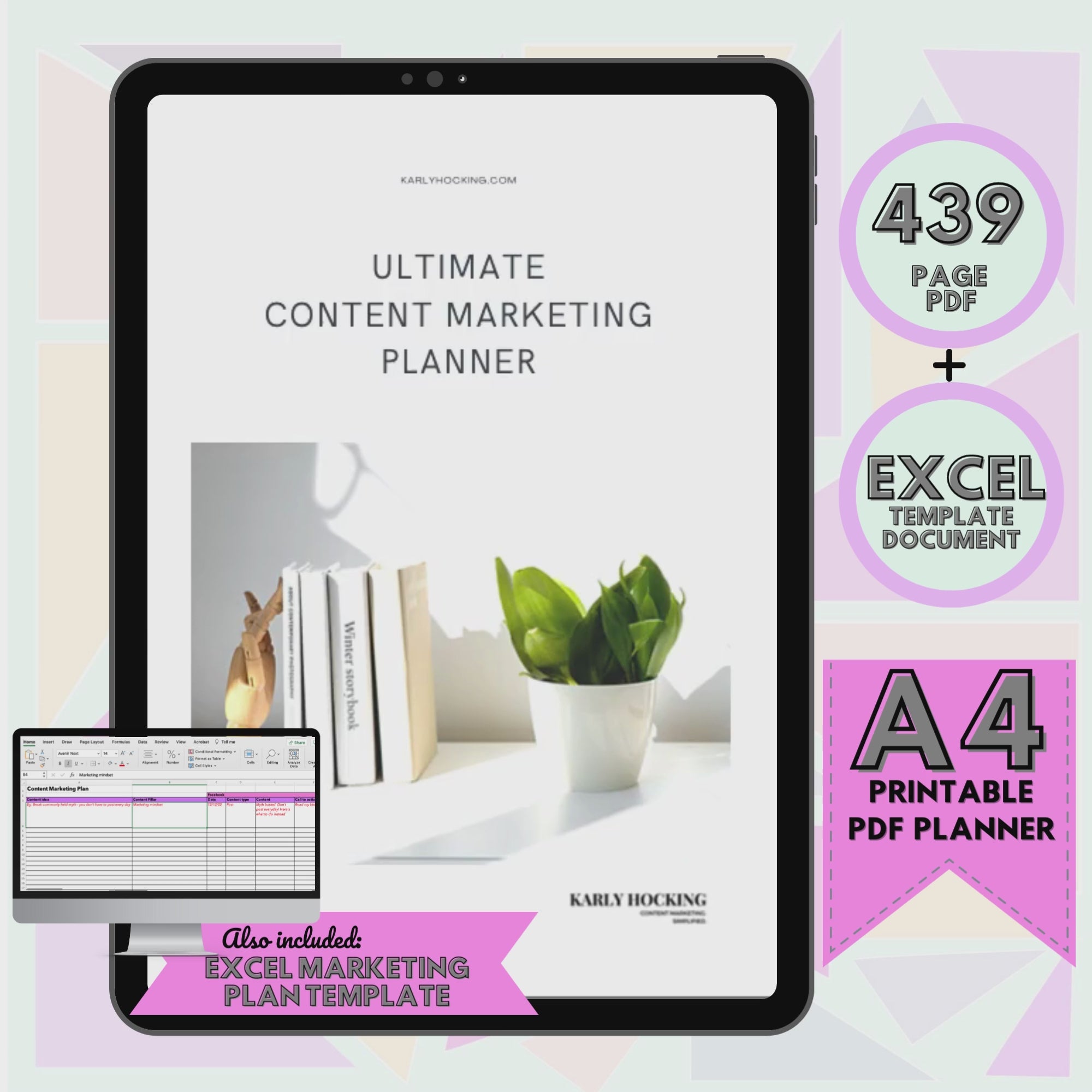 Ultimate Content Marketing Planner - A4 size - Instant download – Karly ...